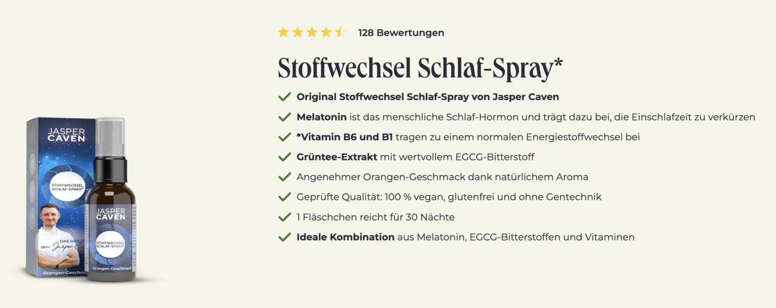 Das Stoffwechsel Schlaf-Spray* von Jasper Caven - Gesundes Zentrum